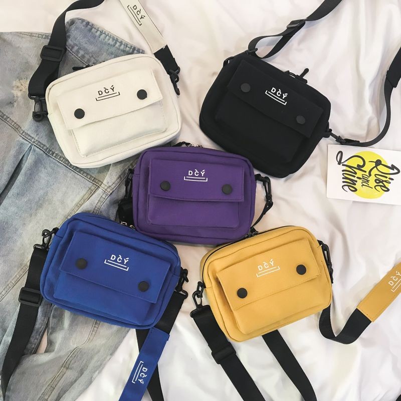 Ins Style Women's Messenger Bag Fashionable All-Match Canvas Small ...