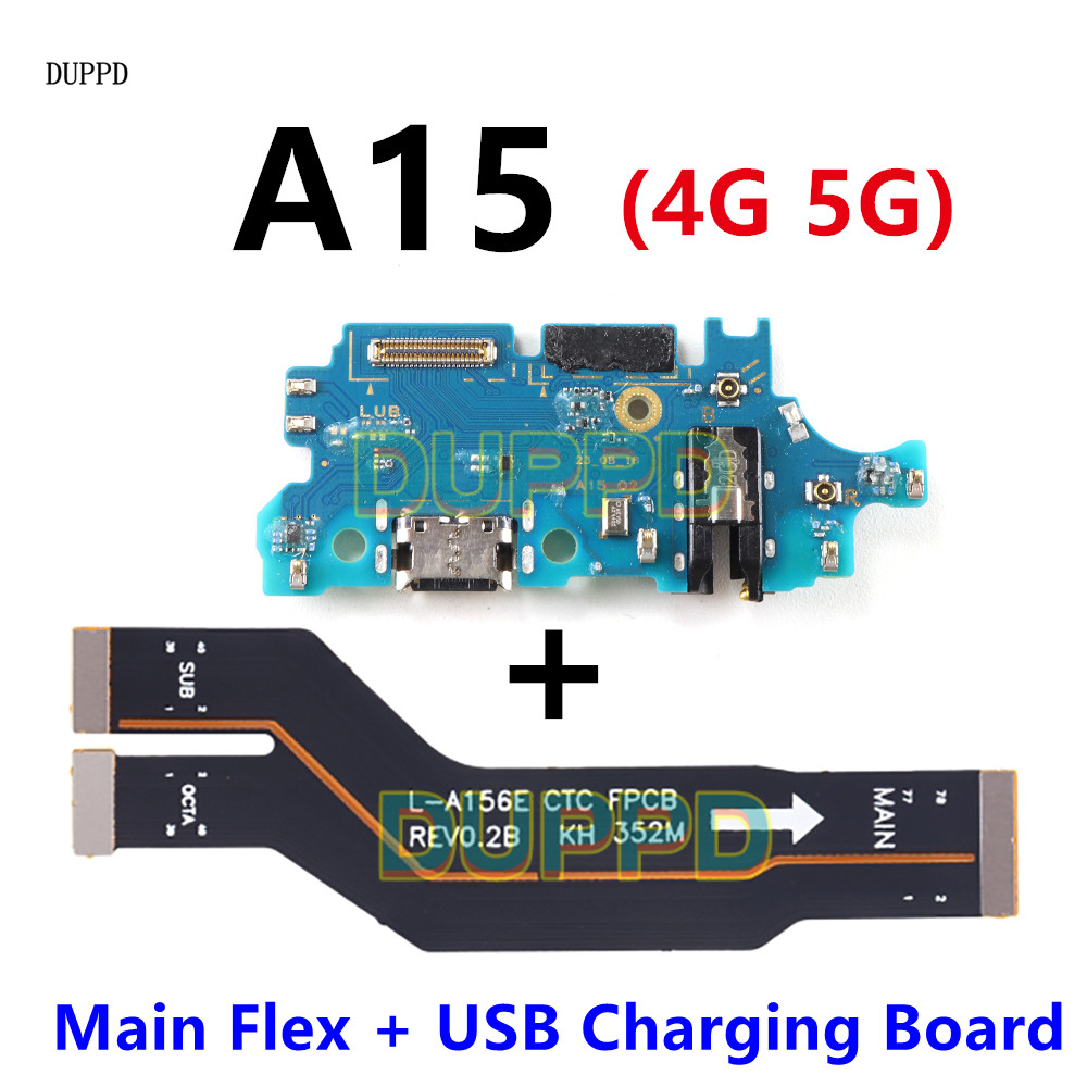 USB Charging Port Dock Board Connector Main Motherboard Flex Cable For Samsung Galaxy A15 4G 5G ...