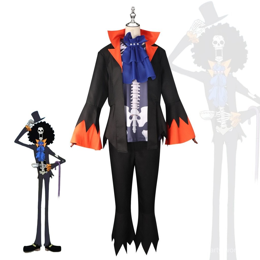 One Piece Cos Clothes Brook Suit Film And Television The Same Cosplay ...