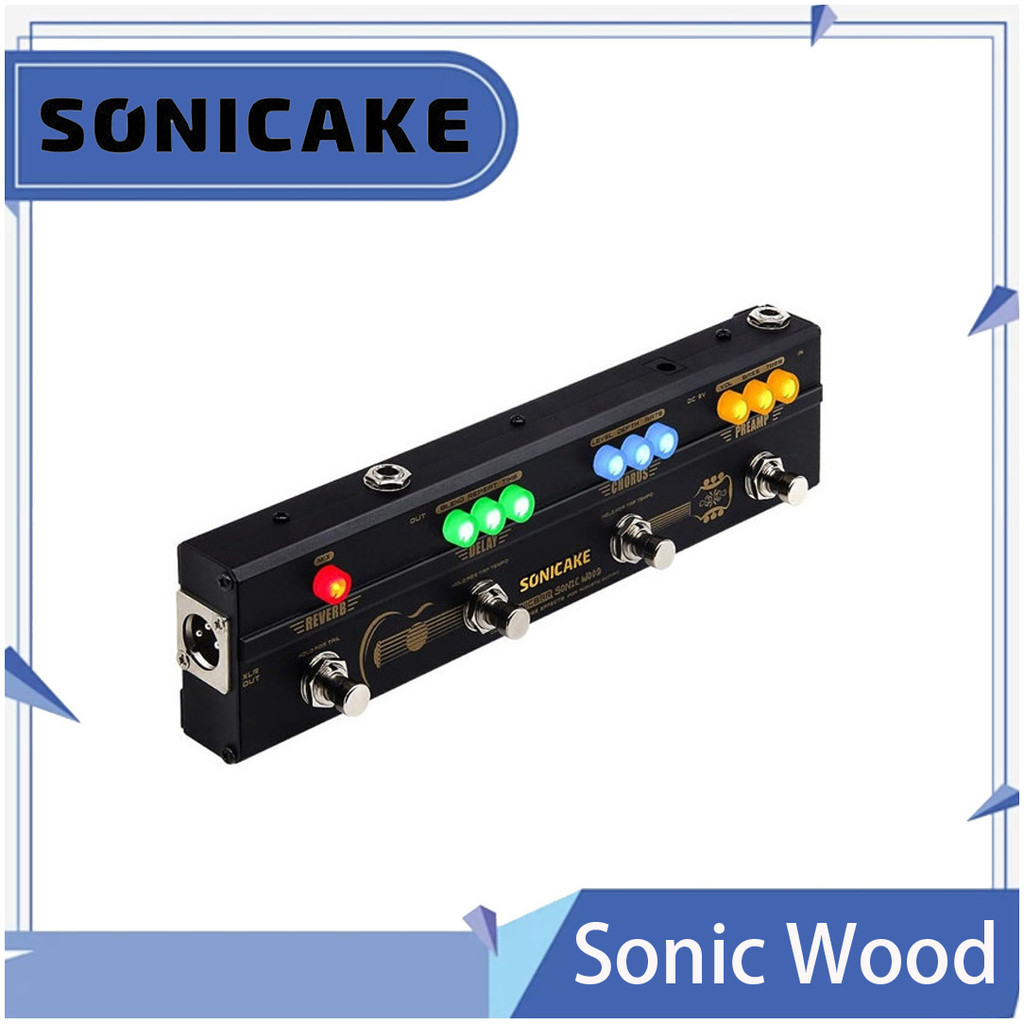 SONICAKE Sonic Wood Acoustic Pedal Guitar Effect Acoustic Pedal Multi ...