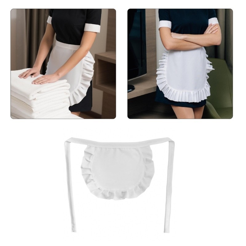 PP Cosplay Waist Costume Cooking Aprons Maid Half Apron Maid Cosplay ...