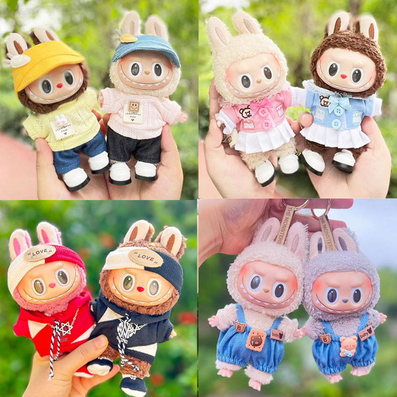 Only Clothes] 17cm labubu labubu Mystery Box Pendant Doll Dress ...