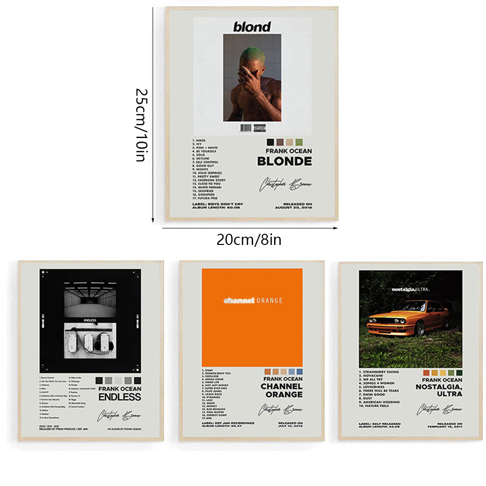 4pcs For Frank Ocean Themed Album Posters Cover Rapper Music Posters ...
