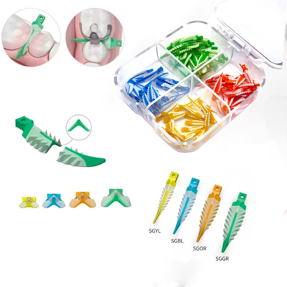 100Pcs Dental Silicone Adaptive Interdental Wedges Kit Dental Matrix ...