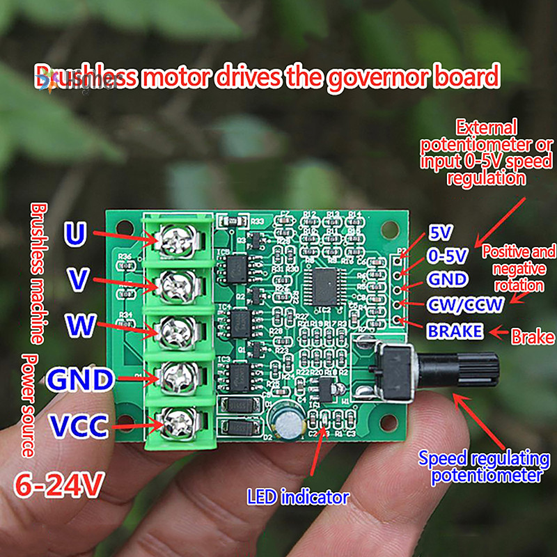 Higher＞ DC 6-24V Brushless Motor Drive Board Speed Control Board Motor ...