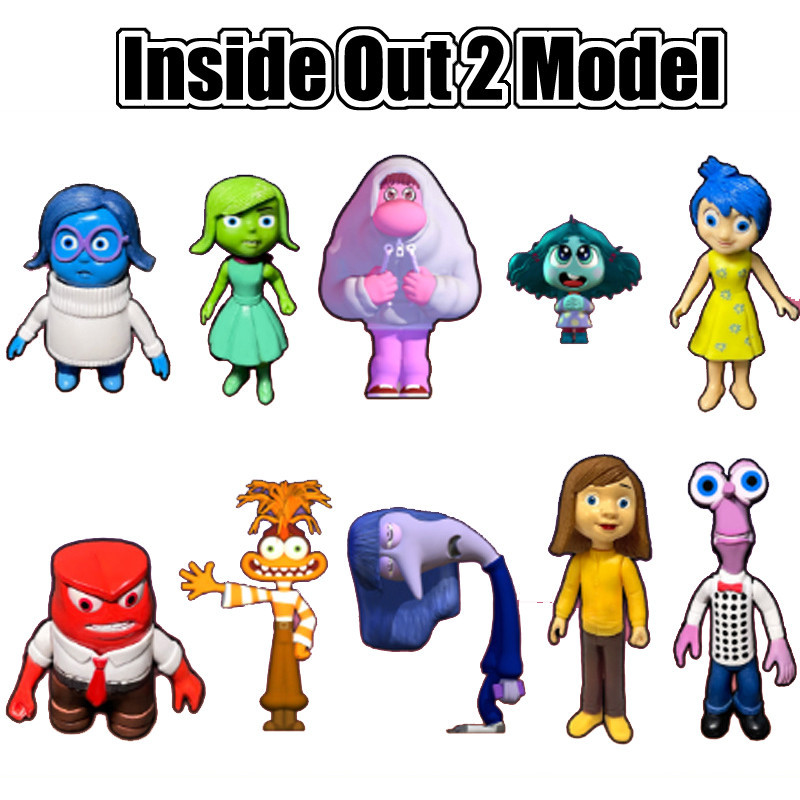 Action Figurine Inside Out Joy Fear Anger Disgust Sadness Figure PVC ...