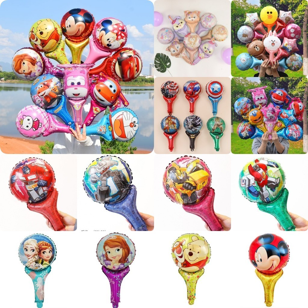 Cartoon Balloon Stick Paw patrol Pepe Pig Mickey Minnie Spider Man ...