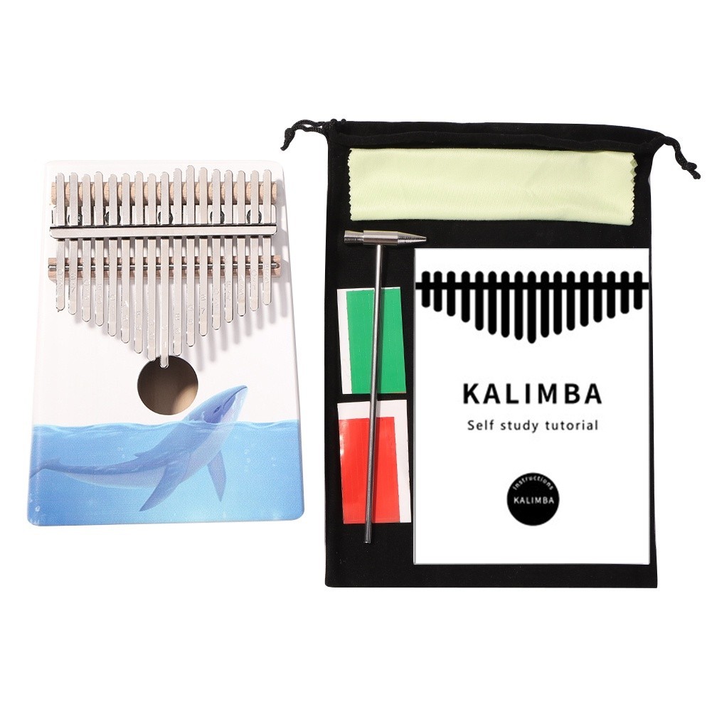 RQ+＞Thumb Finger Piano 17 Keys Kalimba Spruce Wood Mbira Musical ...