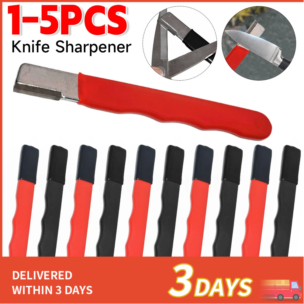 1/3/5Pcs Mini Portable Knife Sharpener with Lid / Handheld Garden Shear ...