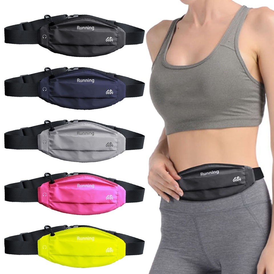 Reflective Jogging Waist Bag Fanny Hydration Pack Travel Pocket Key ...