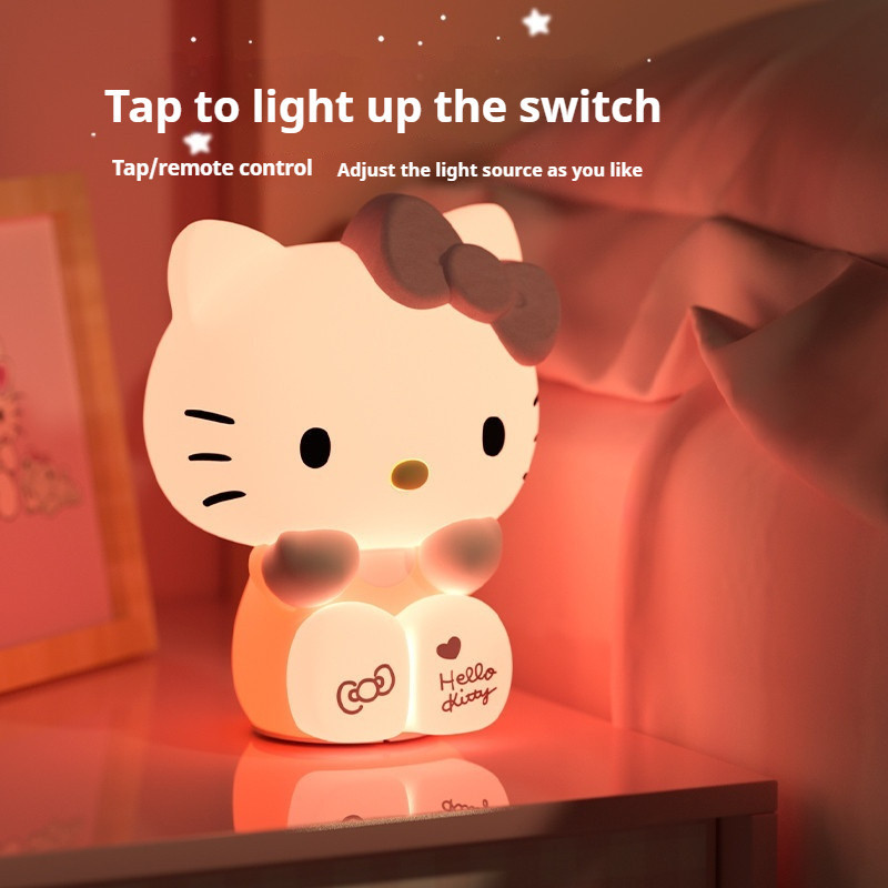 New Sanrio HelloKitty Pat Light, Silicone Night Light, Light Bedside ...