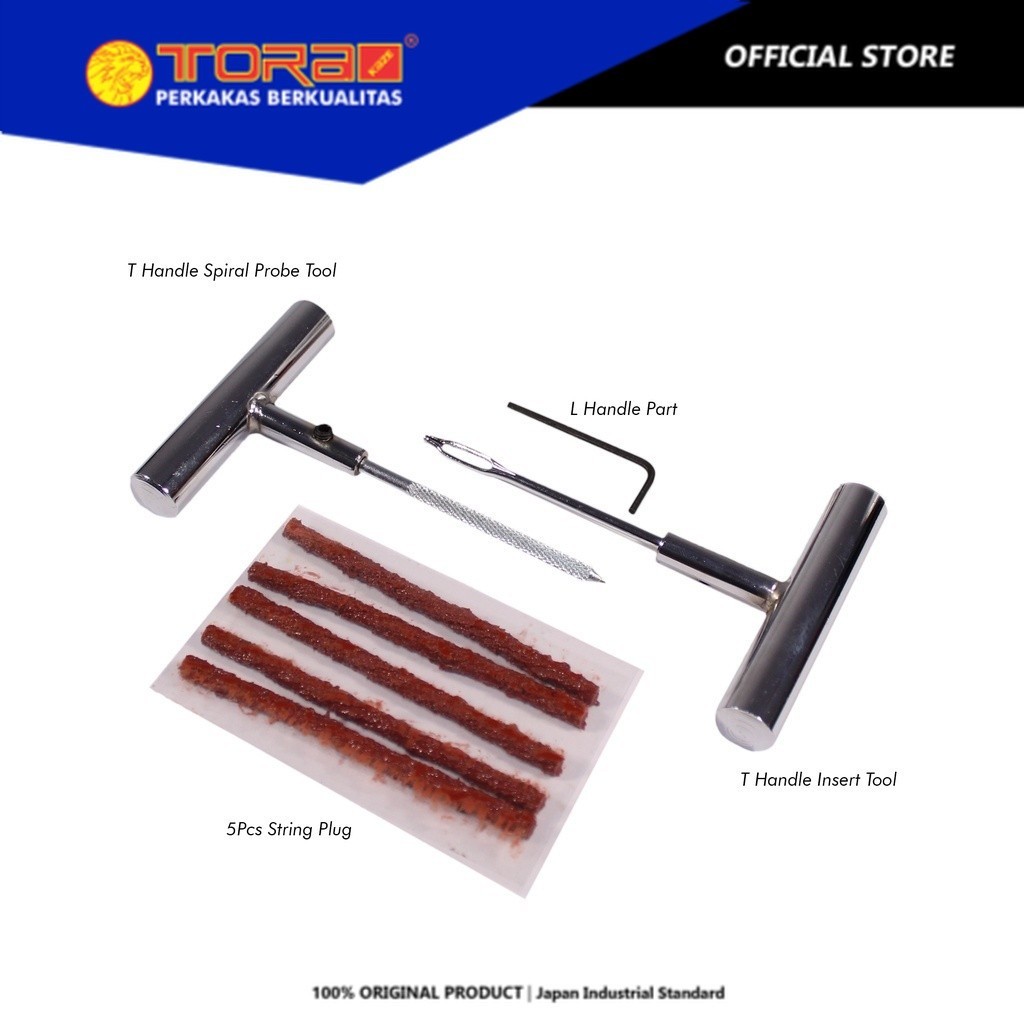 Tora Complete 8 Pcs Tubles Tire Patch Tool Set - Tire Repair Tool Kit ...