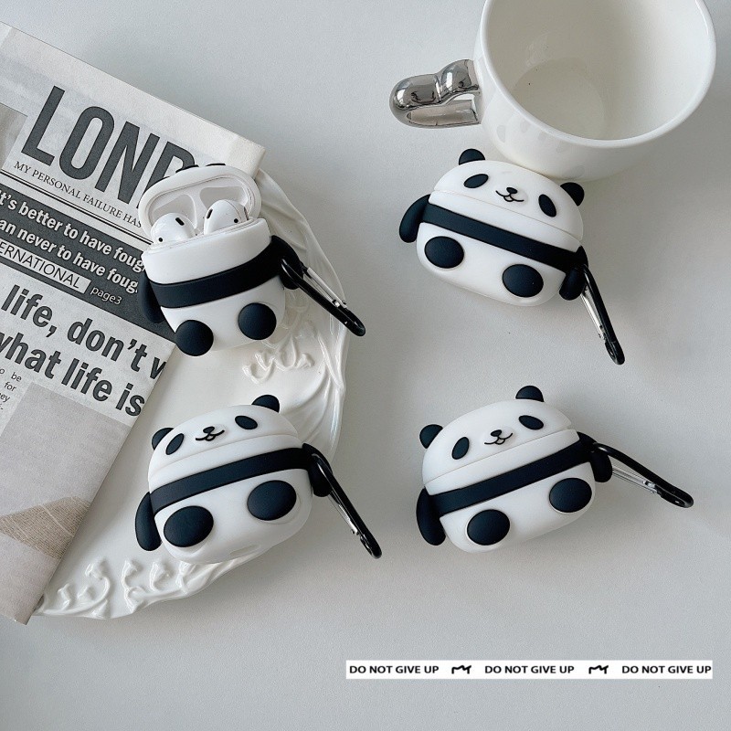 Cartoon Panda AirPods Pro 2 Case for Apple Bluetooth Headset Protective ...