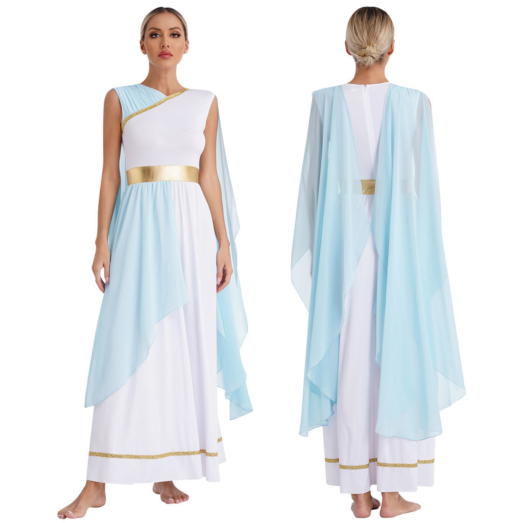 Women Ancient Greek Roman Athena Goddess Queen Cosplay Costume ...