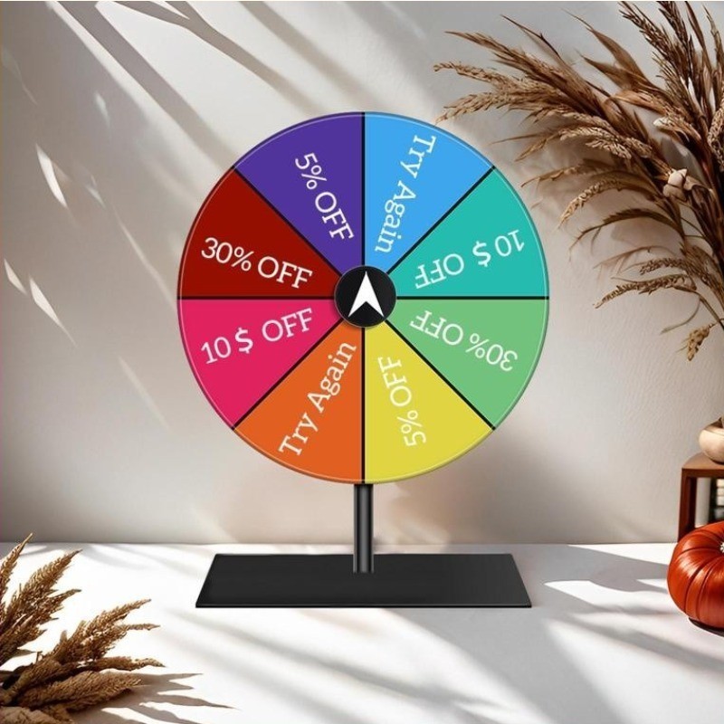 Tabletop Prize Turntable,Lucky Draw Roulette Wheel,Fortune Wheel for ...