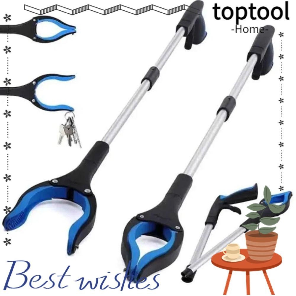 TOPTOOL Foldable Grabber, With 360° Swivel Clip Hand Litter Reachers ...