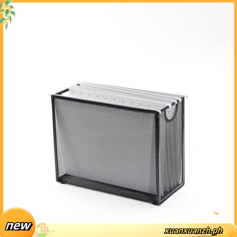 Hanging File Organizer Filing Box,Metal Mesh File Crate Desk Organizer ...