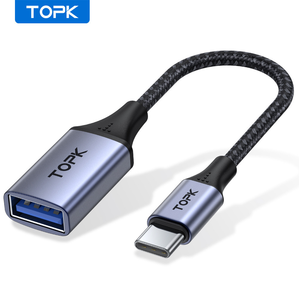TOPK A10 USB C to USB A dapter Usb to Type C OTG Cable Type C Male to ...