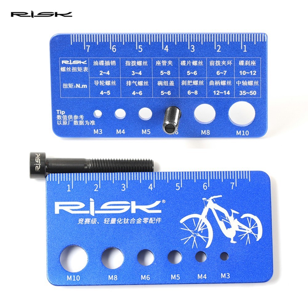 Risk MTB Road Bike Bicycle Bolt Screw Gauge Diameter Length Measure ...
