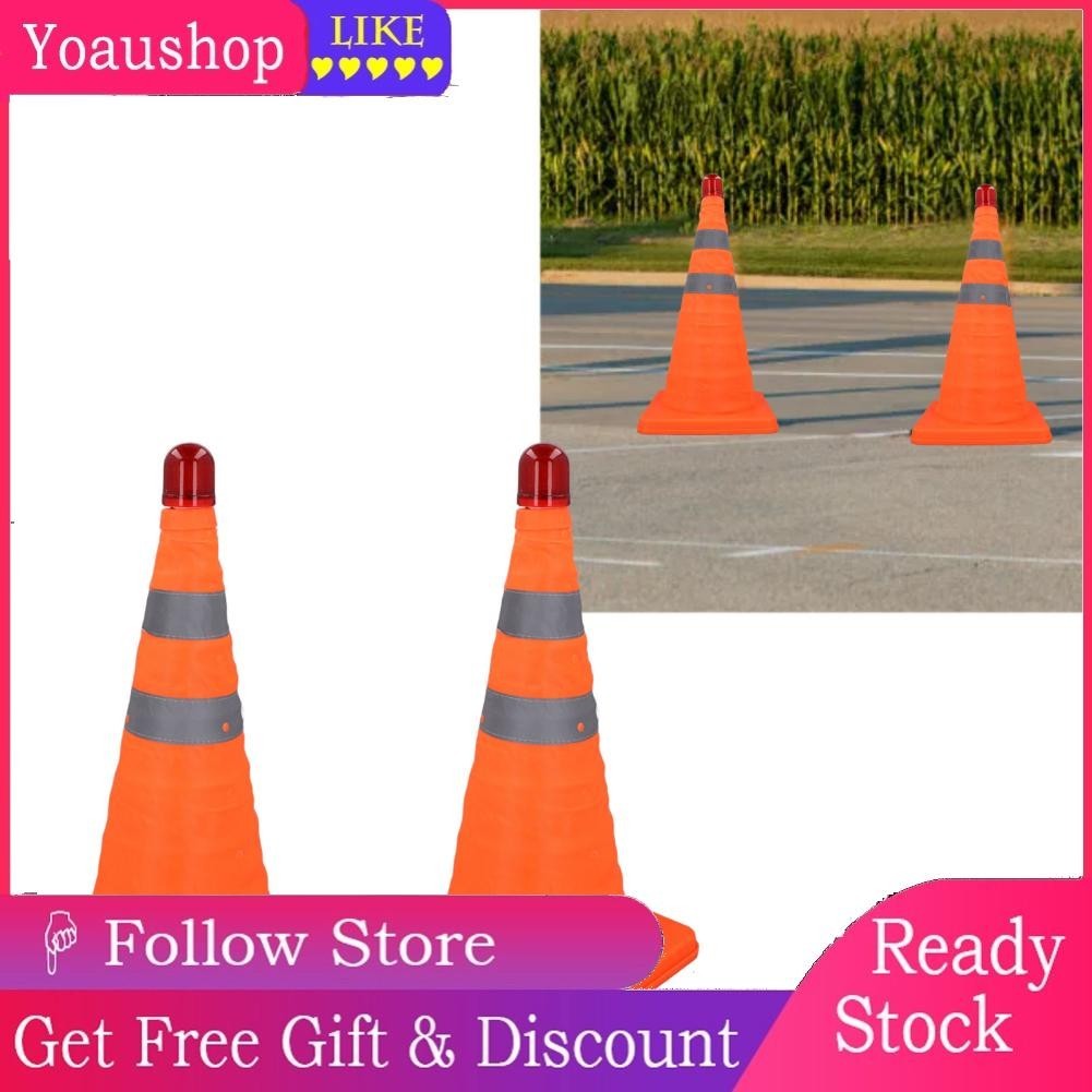 Yoaushop Foldable Traffic Cone Reflective Collar High Visibility 2PCS ...
