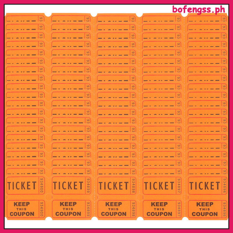 Entrance Ticket Carnival Tickets Universal Aution Raffle Lottery for ...