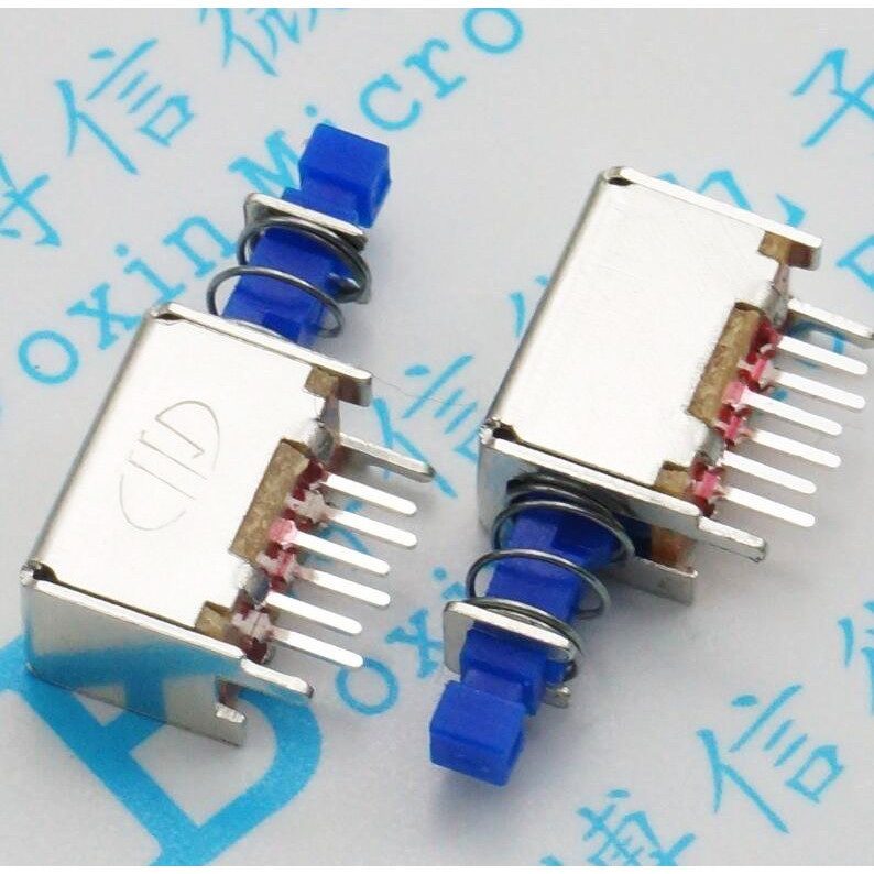 A04 Straight Button Switch With Lock Double Row 6 Pin Button Switch ...