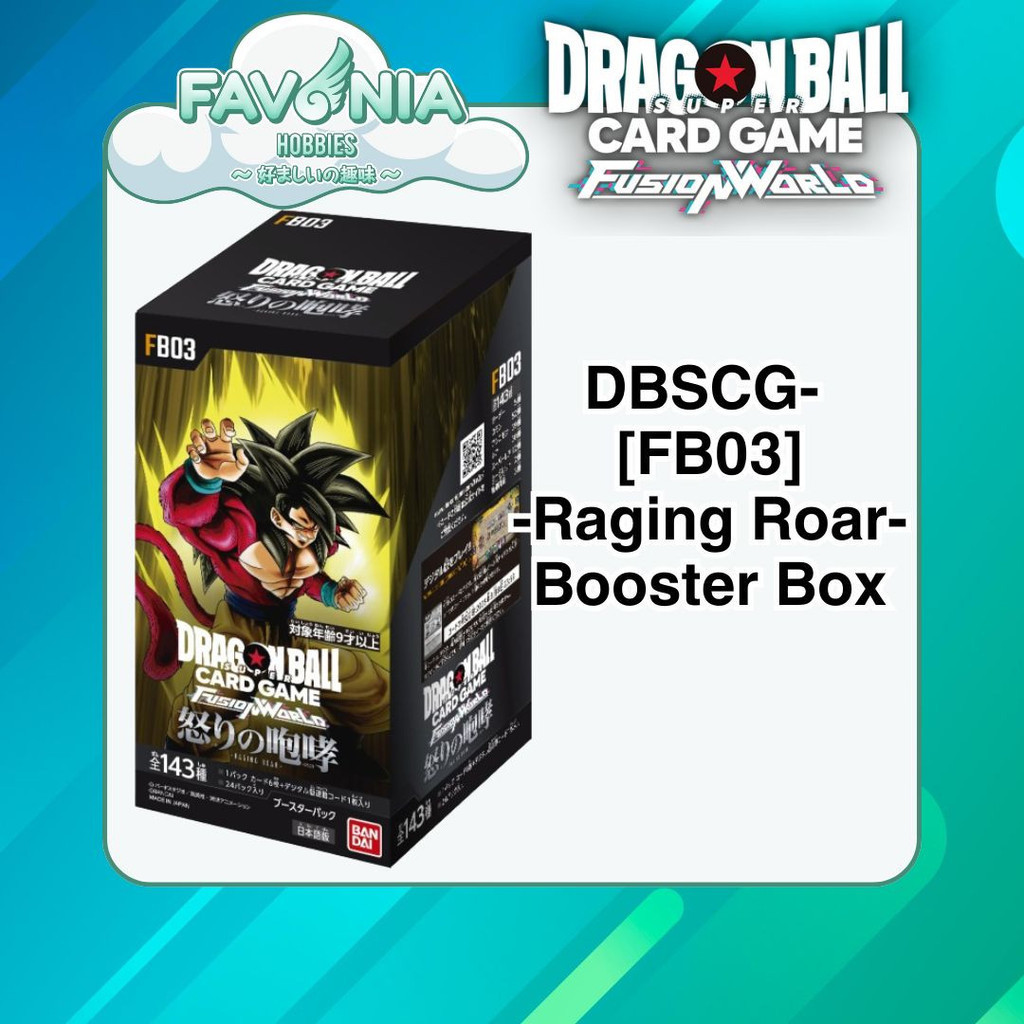 DBSCG FB03 Raging Roar Booster Box Dragon Ball Super Card Game Fusion Worlds | Shopee Philippines