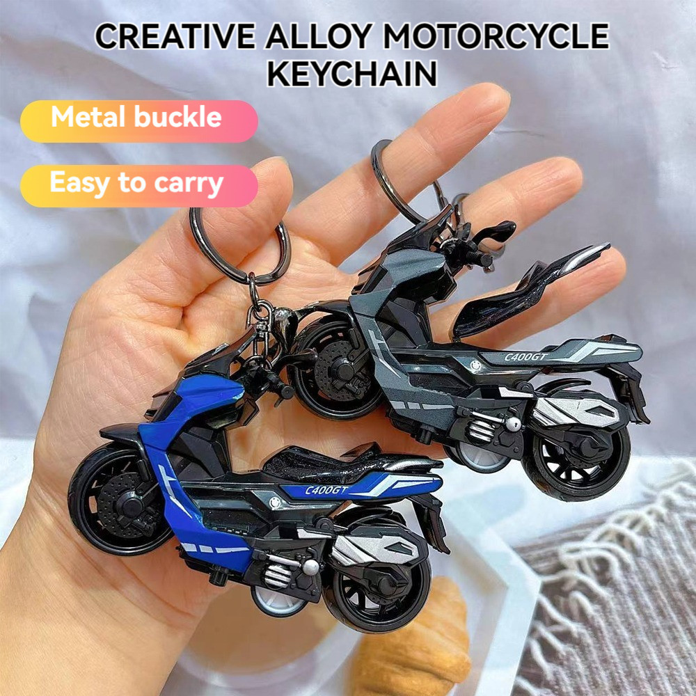 Creative Alloy Key Chain Motorcycle Personalized Toy Car Model Keychain ...