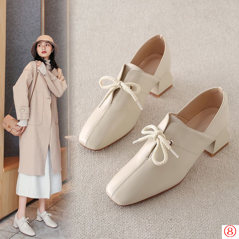 Single Shoes Women 2023 Spring Autumn New Style Thick Heel Women Work ...