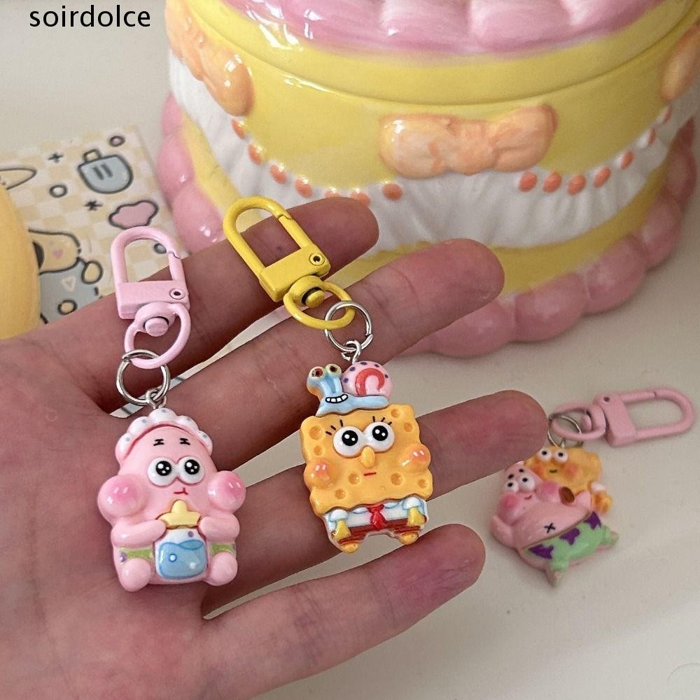SOIRDOLCE SpongeBob Key Chain, SpongeBob Patrick Star Cartoon Keychain ...