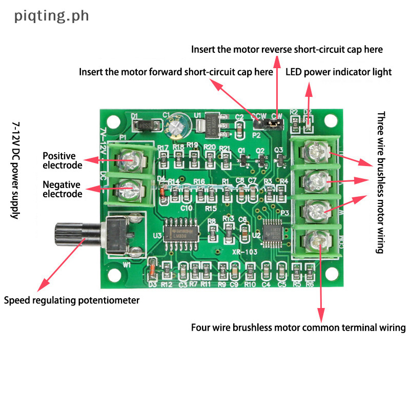 PP Hard Drive Motor 3/4 Wire 7V-12V Brushless DC Motor Driver ...