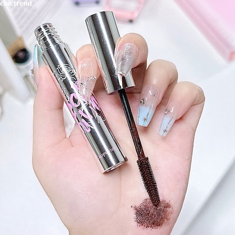 【chictrend】Gentle Brown Long Curl Solid Mascara Non-Smudging Long ...