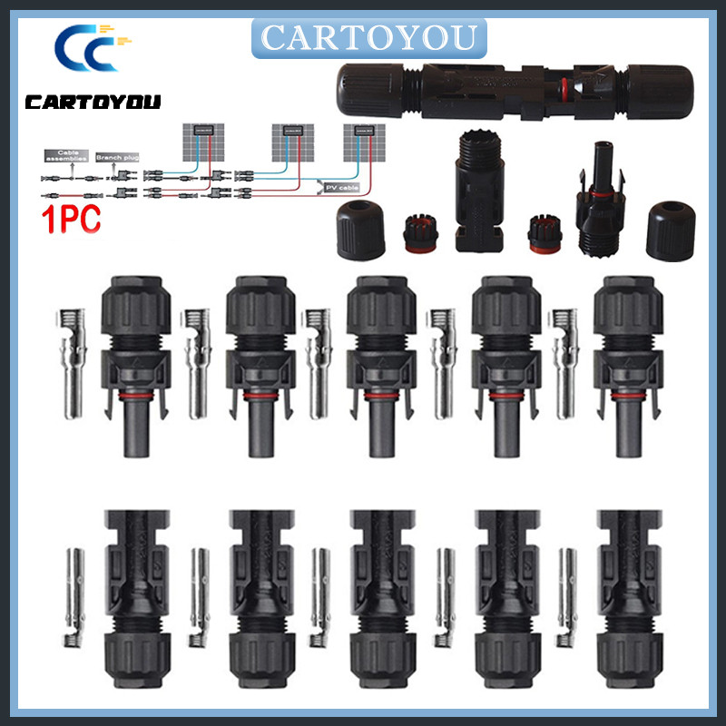1Set MC4 Connectors Male female Waterproof Plug cable Terminals for ...