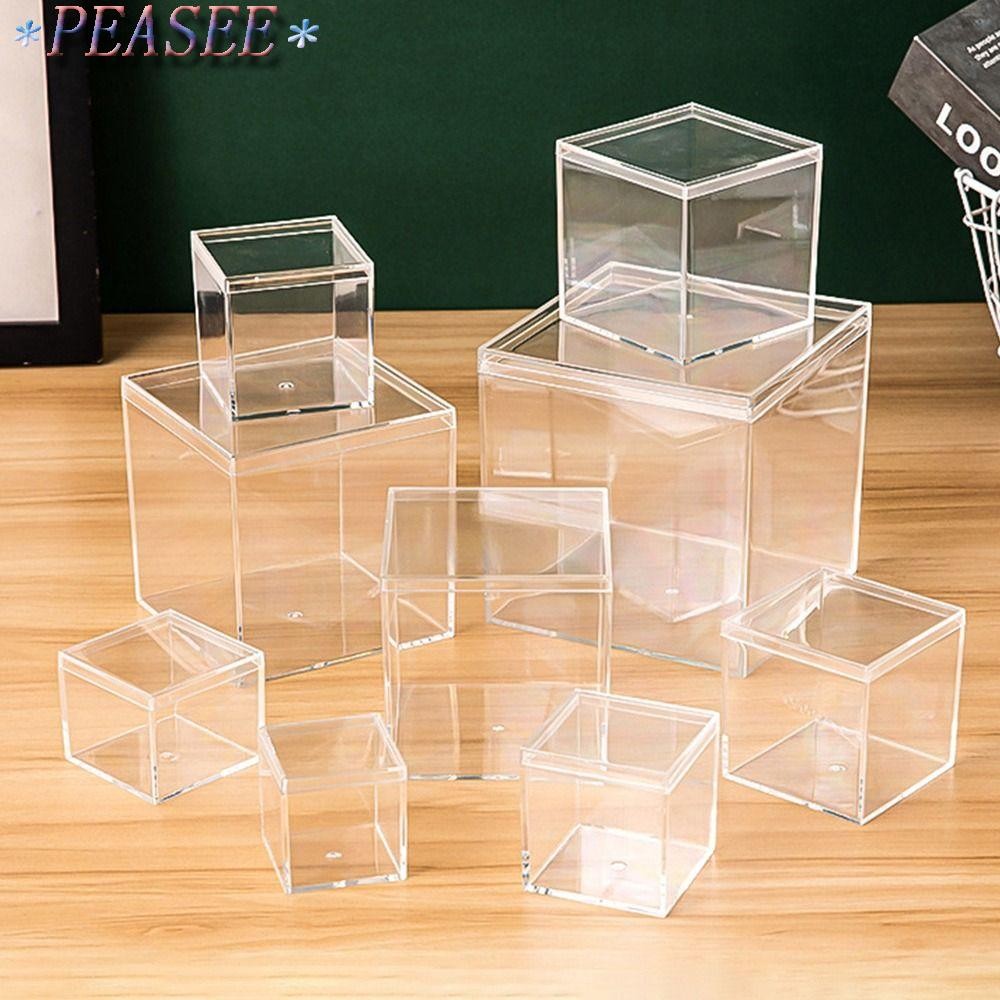 [PEASEE] Storage Box, Multi Size Square Display Box, Acrylic Handmade ...