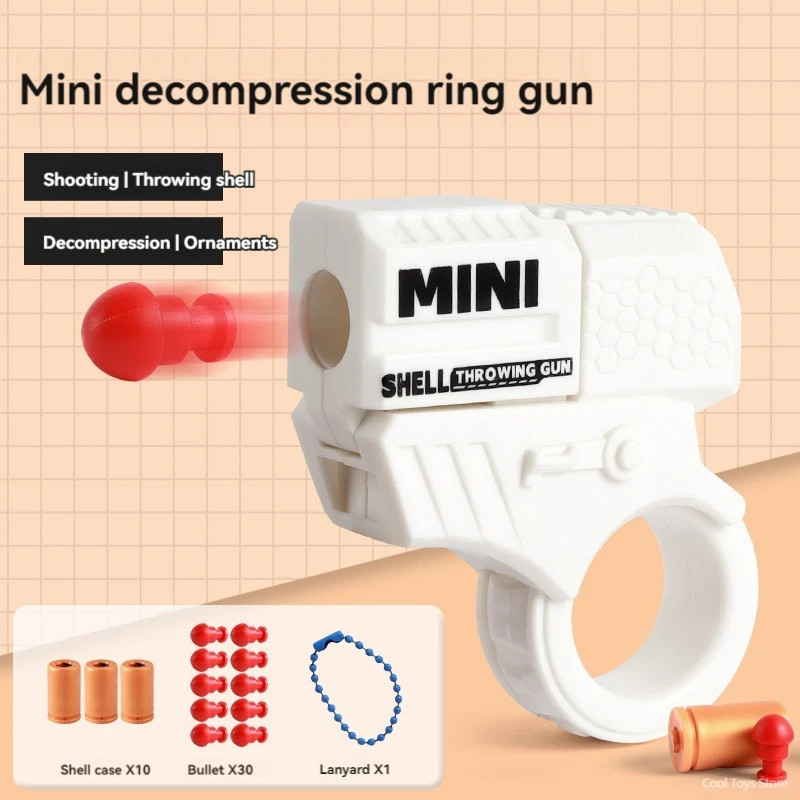 Soft Bullet Fidget Fire Toy Gun Stuff MINI Children Aults Manual ...
