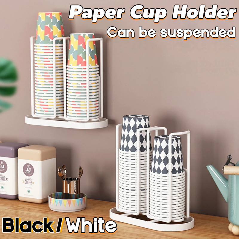 Disposable Paper Cup Holder Desktop Cups Organizer Wall Mountable Cup ...