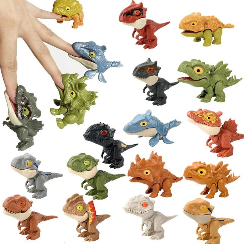 Finger Dinosaur Tyrannosaurus Model Biting Hand Fidget Mosasaurus ...