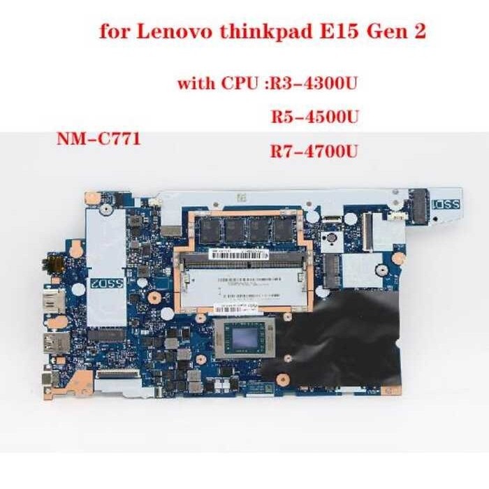 for Lenovo thinkpad E15 Gen 2 / E14 Gen 2 laptop motherboard NM-C771 motherboard with CPU R3 R5 ...