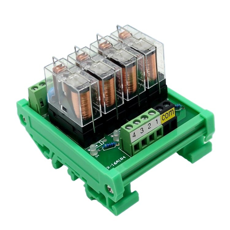 4-way relay module original Omron module PLC amplifier board open and ...