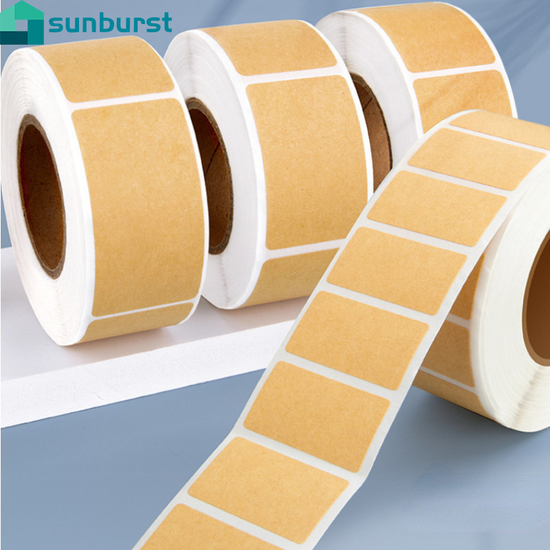 800Pcs Blank Kraft Paper Stickers - DIY Envelope Sealing Sticker ...