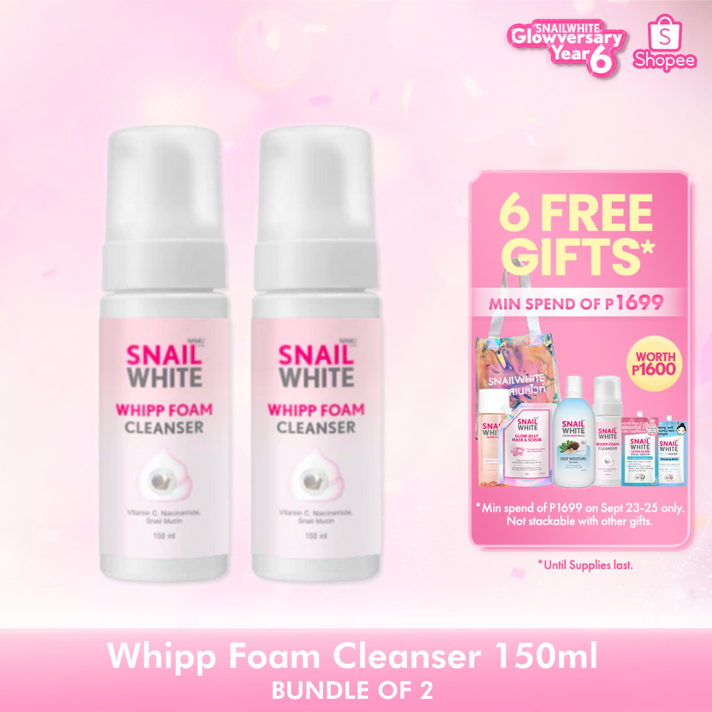 SNAILWHITE Whipp Foam Cleanser, Bundle of 2 | Shopee Philippines