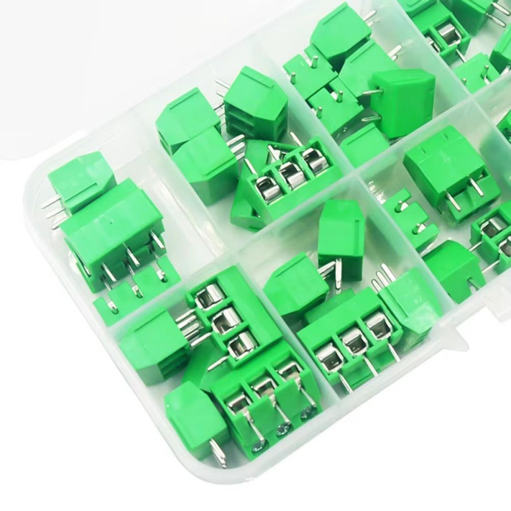 1 Box of 50 5 0mm Pitch PCB Mount Screw Terminal Blocks for GPIO ...