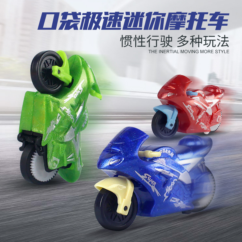 Speed Mini Motorcycle Toy Inertia Warrior Racing Car Children's Drop ...