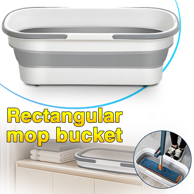 Mop Bucket Silicone Folding Collapsible Bucket With Handle Small ...