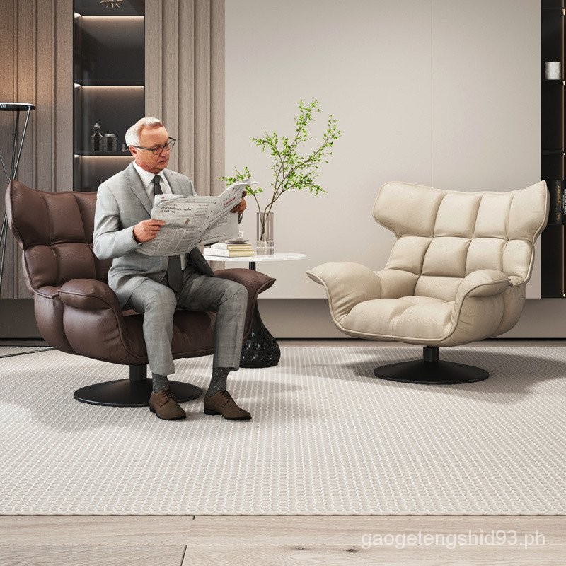 Italian Rotating Single-Seat Sofa Chair Leisure Chair Living Room Home ...