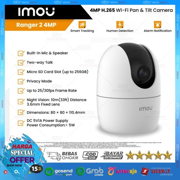 Imou Ranger 4MP Camera IPC A43P IMOU IPC A43P IMOU 4MP Ranger CCTV ...