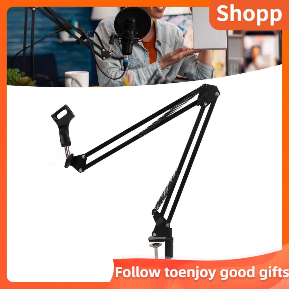 Shopp Microphone Arm Stand Boom Mic 3kg Load Bearing Capacity Folding ...
