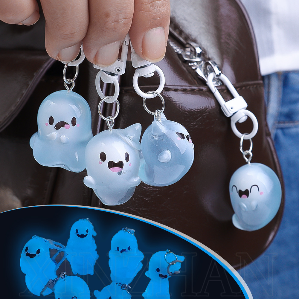 Luminous Blue Ghost Keychain - Gifts For Best Friends, Lovers - Bag ...