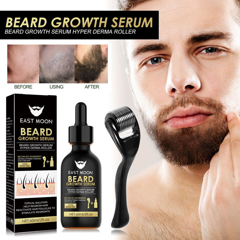 Beard Growth East Moon Beard Dense Essence Set Care Hair Dense Nourish ...
