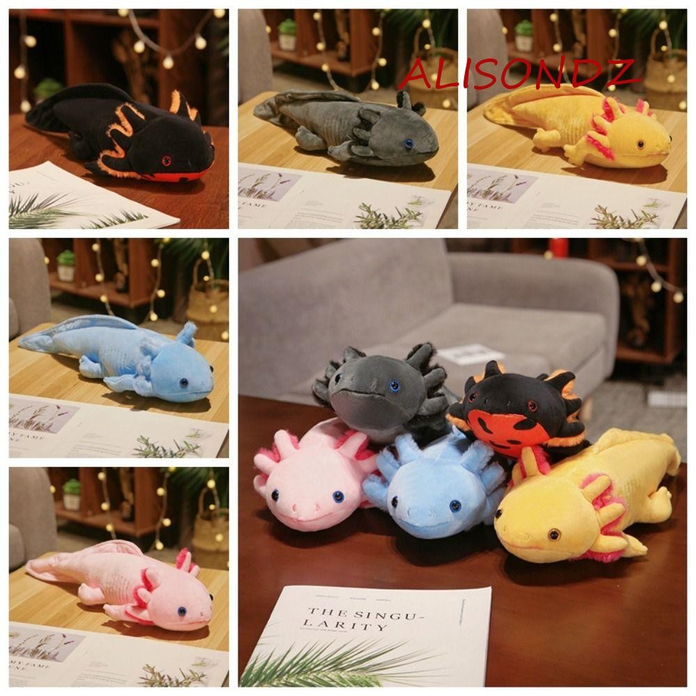 ALISONDZ Colorful Newt Plush Toy, Plushie Axolotl Salamander Plush Toy ...
